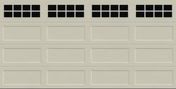 Ideal Door® Recessed Panel 16' x 8' Desert Tan Insulated Garage Door ...