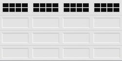 Ideal Door® Recessed Panel 16' x 8' White Insulated Garage Door with ...