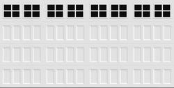 Ideal Door® Recessed Panel 16' x 7' White Insulated Garage Door with ...