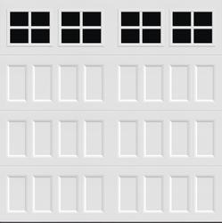 Ideal Door® Recessed Panel 9' x 7' White Insulated Garage Door with ...