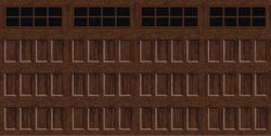 Ideal Door® Recessed Panel 16' x 8' Oak Walnut Insulated Garage Door ...