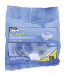IDEAL® In-Sure® 24-12 AWG 3-Port Electrical Lever Wire Connector - 10 ...