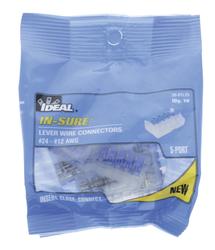 IDEAL® In-Sure® 24-12 AWG 5-Port Electrical Lever Wire Connector - 10 ...