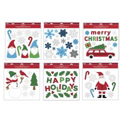 Design Group 11-1/2 x 12 Christmas Gel Window Clings - Assorted Styles ...