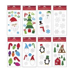 Design Group 5-1/2 x 12 Christmas Gel Window Clings - Assorted Styles ...