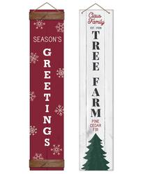 Enchanted Forest® 3'11" Reversible Christmas Porch Sign - Assorted ...