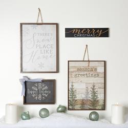 Enchanted Forest® 12" x 16" Reversible Christmas Sign - Assorted Styles ...