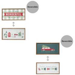 Enchanted Forest® 20" x 10" Reversible Christmas Hanging Sign ...