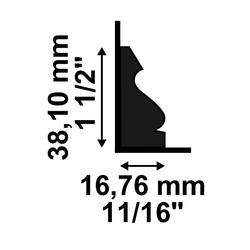 Prefinished White Polystyrene 11/16 x 1-1/2 x 8' Base Shoe Moulding ...