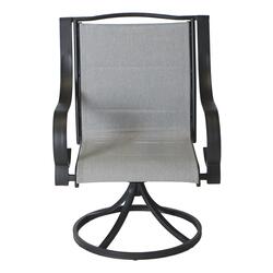 Backyard Creations® Denali Black Swivel Dining Patio Chair Set with ...