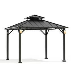 10' x 10' Hardtop Gazebo with Solar-Powered LED Lights at Menards®
