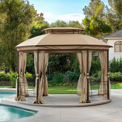 11' x 13' Fabric Gazebo with Curtain at Menards®