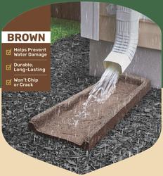 GroundSmart Brown Rubber Splash Block at Menards®
