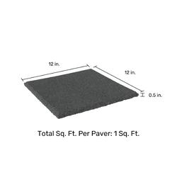 GroundSmart 12" Gray Flat Rubber Paver at Menards®