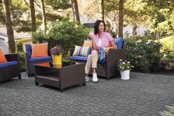 GroundSmart 24" x 12" Dual-Sided Gray Interlocking Rubber Paver at Menards®