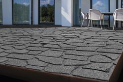 GroundSmart 24" x 12" Dual-Sided Gray Interlocking Rubber Paver at Menards®