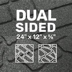 GroundSmart 24" x 12" Dual-Sided Gray Interlocking Rubber Paver at Menards®