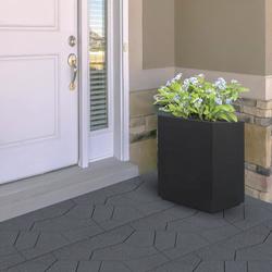 GroundSmart 16" Dual-Sided Gray and Black Blended Rubber Paver at Menards®