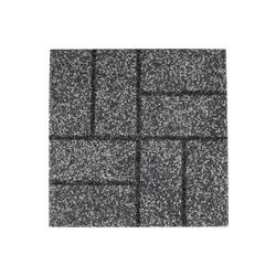 GroundSmart 16" Dual-Sided Gray and Black Blended Rubber Paver at Menards®