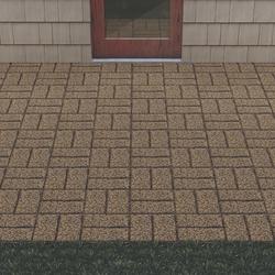 GroundSmart 16" Dual-Sided Tan and Black Blended Rubber Paver at Menards®