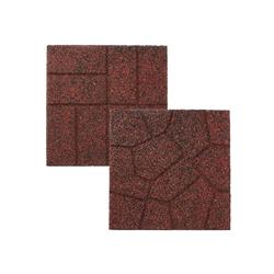GroundSmart 16" Dual-Sided Red and Black Blended Rubber Paver at Menards®