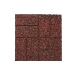 GroundSmart 16" Dual-Sided Red and Black Blended Rubber Paver at Menards®