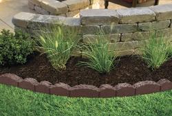 Lasting Beauty® 4' Brown Rubber Cobblestone Landscape Edging at Menards®
