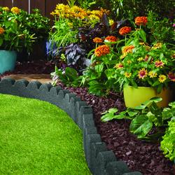 GroundSmart 4' Gray Scallop Rubber Landscape Edging at Menards®