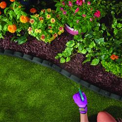 GroundSmart 4' Gray Scallop Rubber Landscape Edging at Menards®