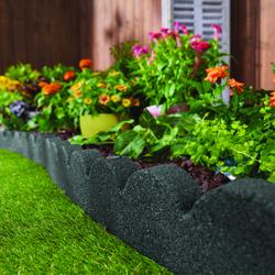 GroundSmart 4' Gray Scallop Rubber Landscape Edging at Menards®