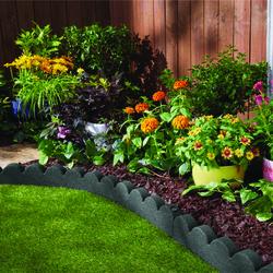 GroundSmart 4' Gray Scallop Rubber Landscape Edging at Menards®