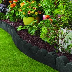 GroundSmart 4' Gray Scallop Rubber Landscape Edging at Menards®