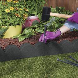 GroundSmart 4' Gray Scallop Rubber Landscape Edging at Menards®