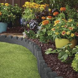 GroundSmart 4' Gray Scallop Rubber Landscape Edging at Menards®