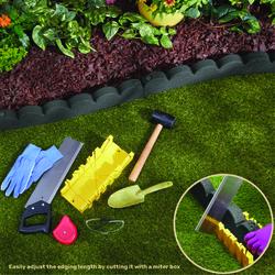 GroundSmart 4' Gray Scallop Rubber Landscape Edging at Menards®