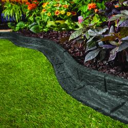 GroundSmart™ 4' Rubber Landscape Edging - Gray at Menards®