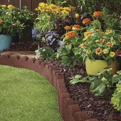 GroundSmart 4' Red Rubber Scalloped Landscape Edging at Menards®