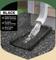 GroundSmart Black Rubber Splash Block at Menards®