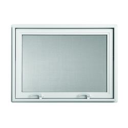 Northview 32"W x 16"H White Vinyl Hinged Basement Casement/Hopper ...