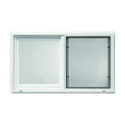 Northview Aspen 36"W x 24"H White Vinyl Sliding Window with Built-in J ...