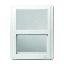 IPS 18"W x 24"H White Vinyl Single-Hung Utility Window with Nailing ...