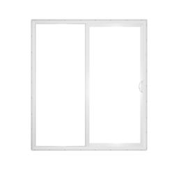 Summit Patio Doors 72"W x 80"H White Vinyl Reversible Sliding Patio ...