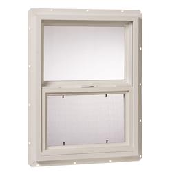 IPS 18"W x 24"H White Vinyl Single-Hung Utility Window with Nailing ...