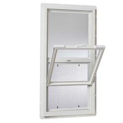 IPS 18"W x 36"H White Vinyl Single-Hung Utility Window with Nailing ...