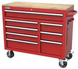 Performax® 42" x 18" Red 8-Drawer Mobile Rolling Tool Cabinet with ...