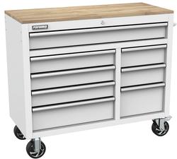 Performax® 42" x 18" White 8-Drawer Mobile Rolling Tool Cabinet with ...