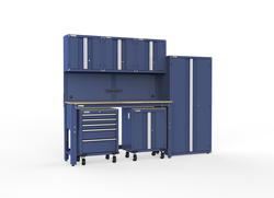 Performax® 108"W x 86"H x 24"D Blue 7-Piece Garage Storage Cabinet ...