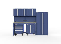 Performax 108 W x 86 H x 24 D Blue 7 Piece Garage Storage Cabinet System at Menards