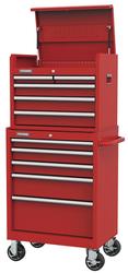 Performax® 27" x 18" Red 10-Drawer Top Tool Chest and Rolling Cabinet ...
