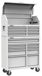 Performax® 41" x 18" White 15-Drawer Top Tool Chest and Rolling Cabinet ...